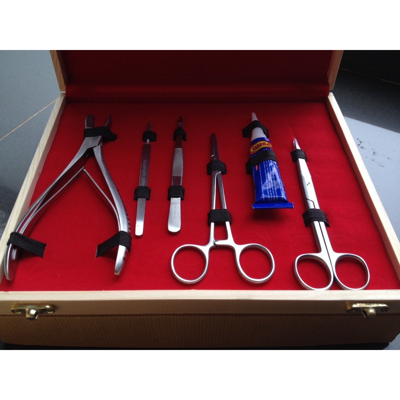 Aquarium Gallery Fragging Tool Kit in wooden box - 5 pcs